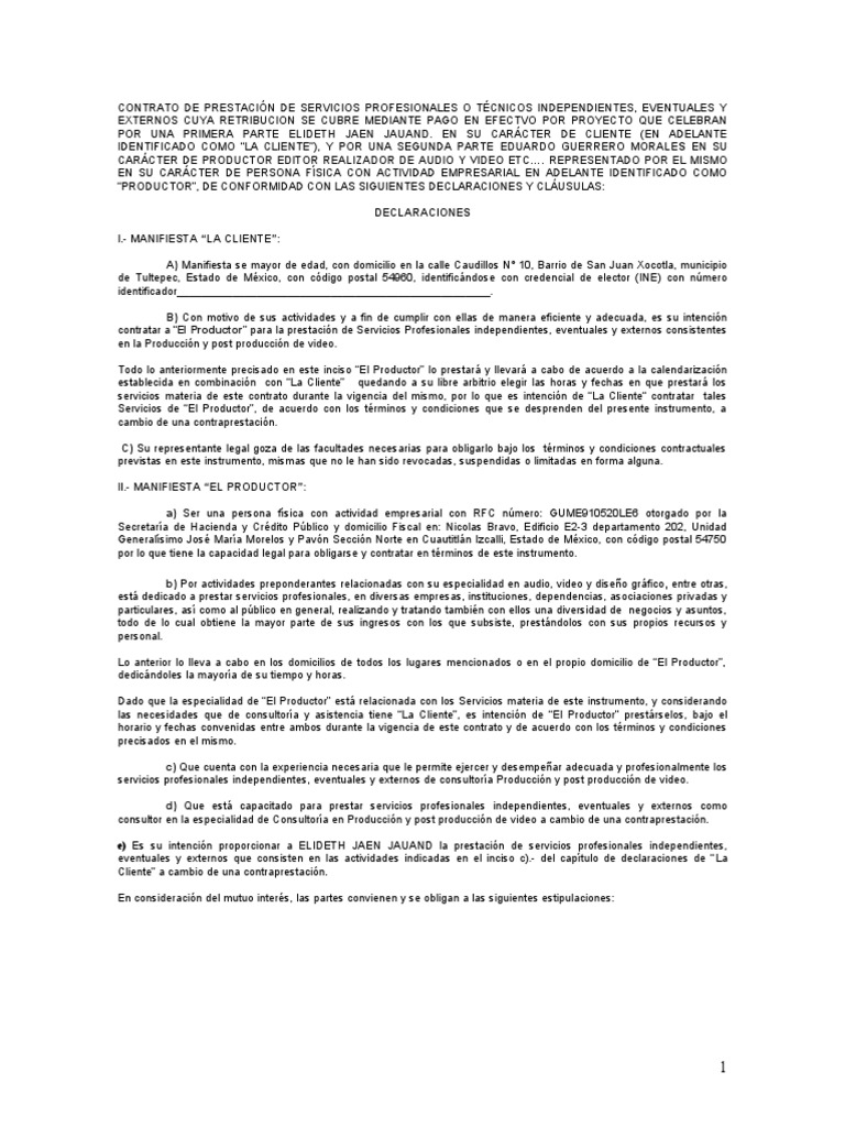 Machote Contrato Produccion | PDF | Propiedad intelectual | Propiedad