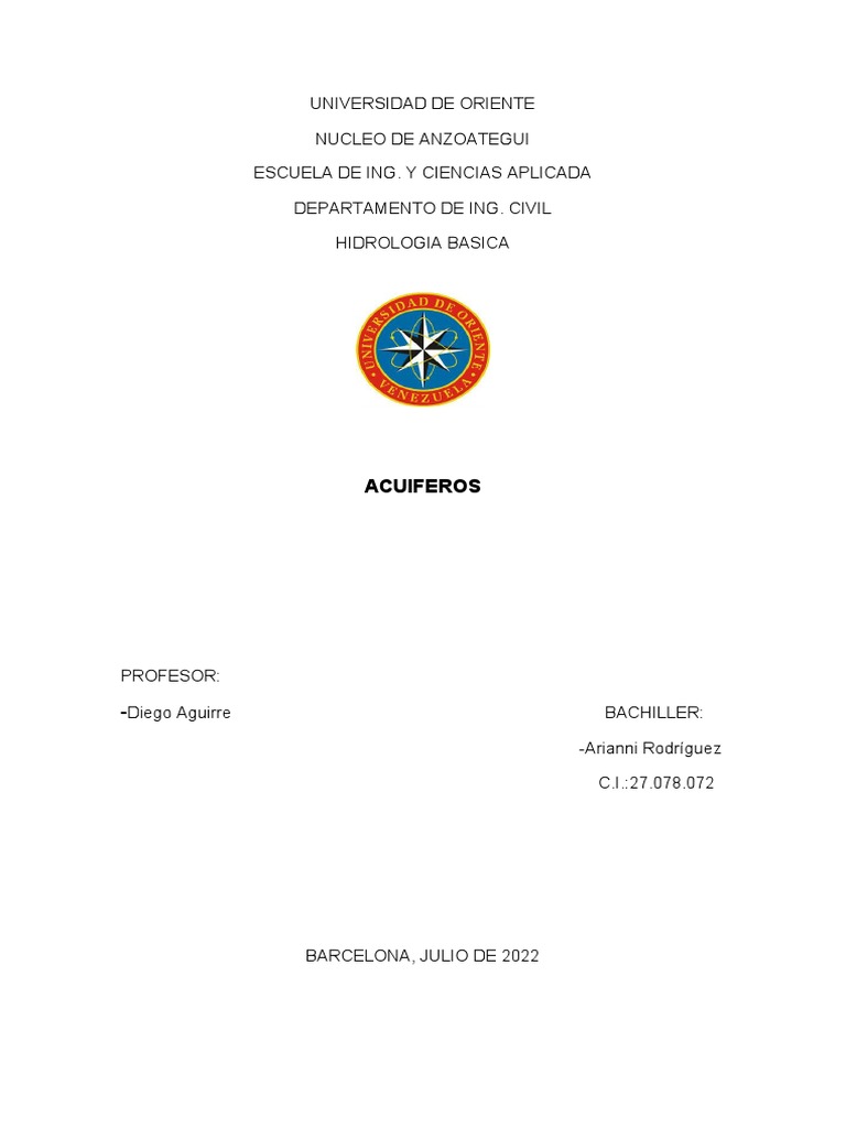 Estado Del Agua Subterranea | PDF | Agua subterránea | Agua Estado Del Agua Subterranea | PDF | Agua subterránea | Agua