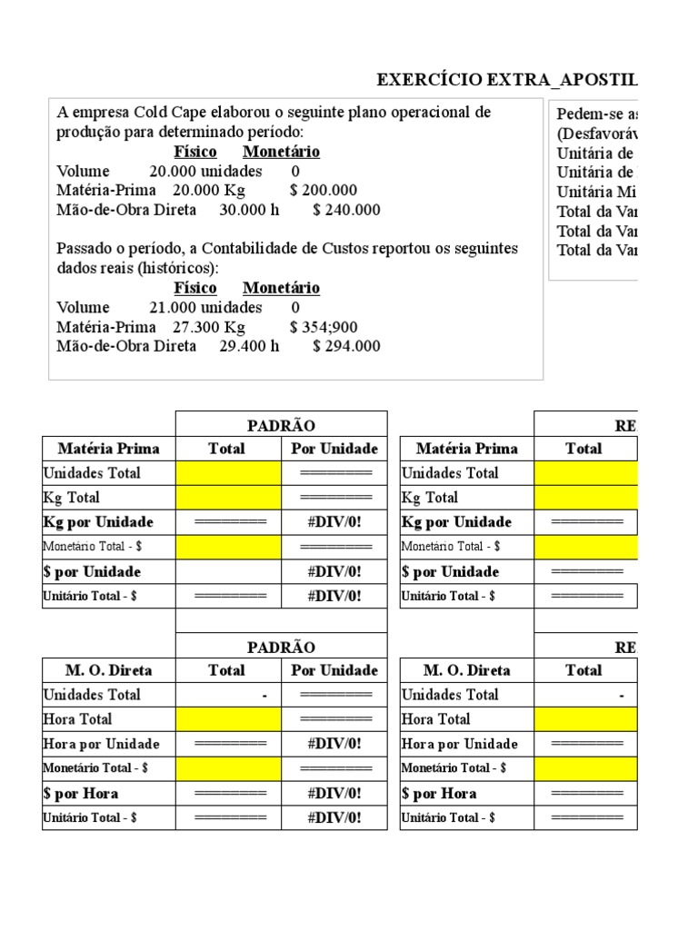 Exercício Extra Apostila 26-B Prática | PDF | Economias | Business