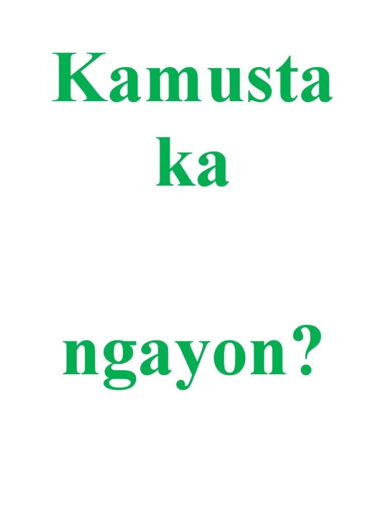 Kamusta Ka Ngayon | PDF
