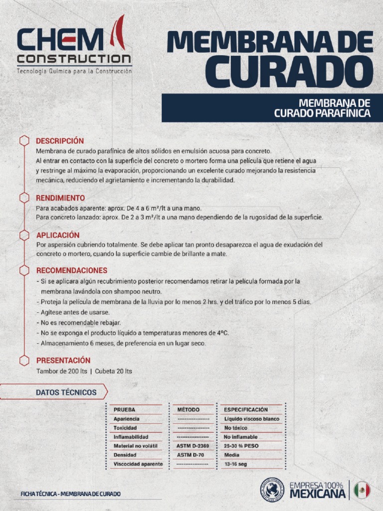 Membrana de Curado | PDF