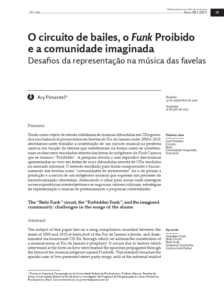 2632-Texto Del Artículo - FUNKY | PDF | Rio de Janeiro | Cidade