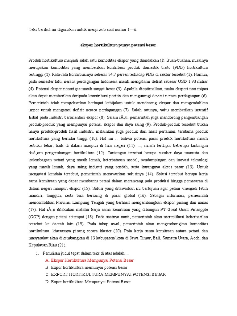 Jawaban Soal Bindo p3kl | PDF