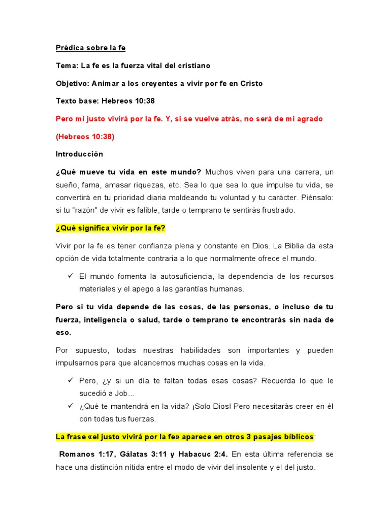 Prédica Sobre La Fe | PDF | Cristo (título) | Abrahán