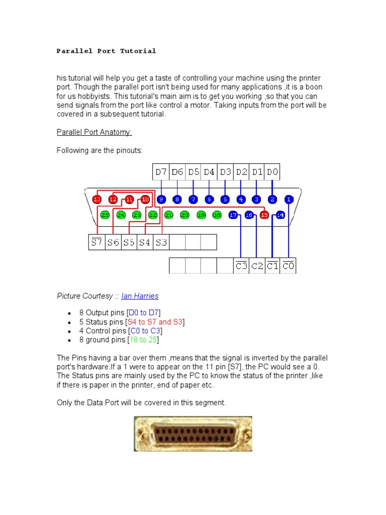 Parallel Port Tutorial | PDF | Electricity | Electronic Engineering