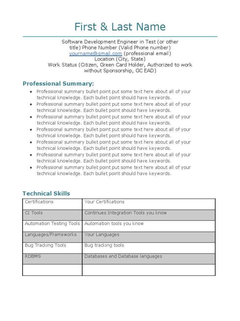 American CV Template for Job Seekers | PDF | Information Age | Software