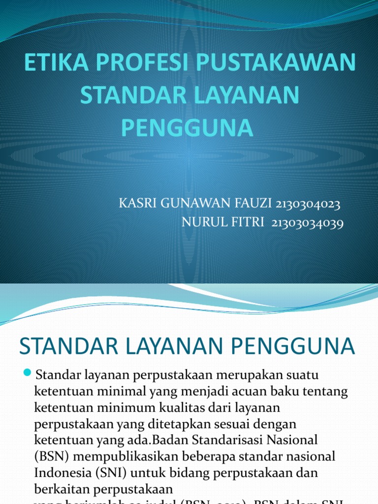 Etika Profesi Pustakawan | PDF