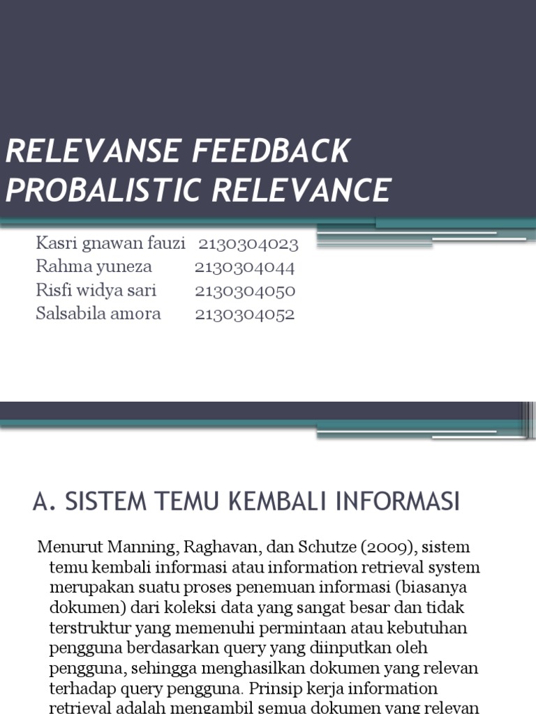 Temu Kembali Informasi | PDF