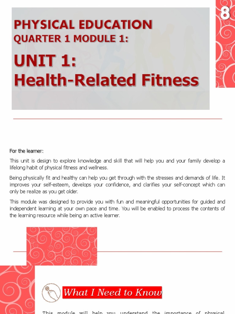 Q1W1 P.E Module | PDF | Physical Fitness | Body Mass Index