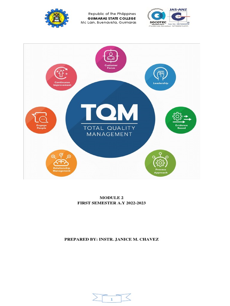 GSC Module 2: Strategic Quality Dimensions and TQM Gurus | PDF | Operations Management | Lean ...