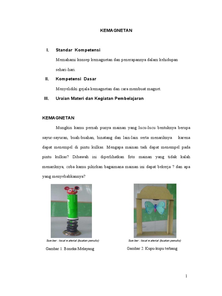 Bahan - Ajar - IPA - Kemagnetan Kelas IX | PDF Bahan - Ajar - IPA - Kemagnetan Kelas IX | PDF