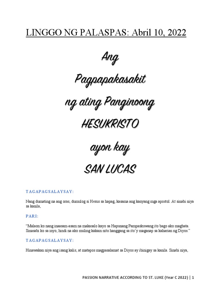 Linggo NG Palaspas V2 | PDF