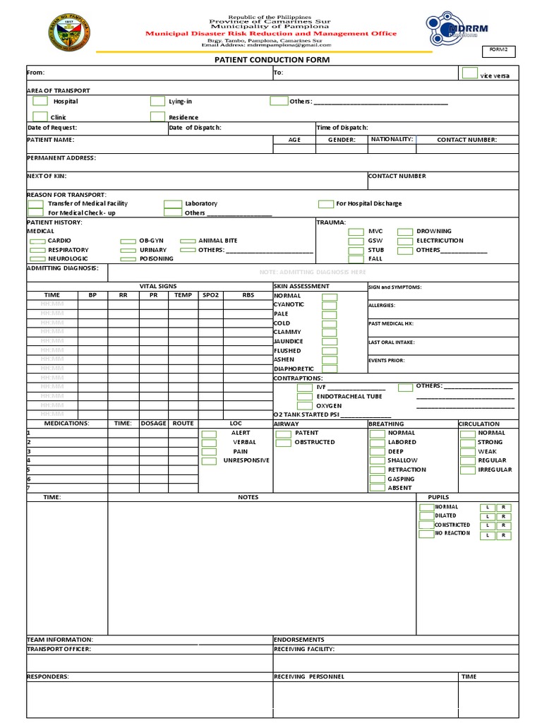 Patient Conduction Referral Form | PDF | Clinical Medicine | Medical ...