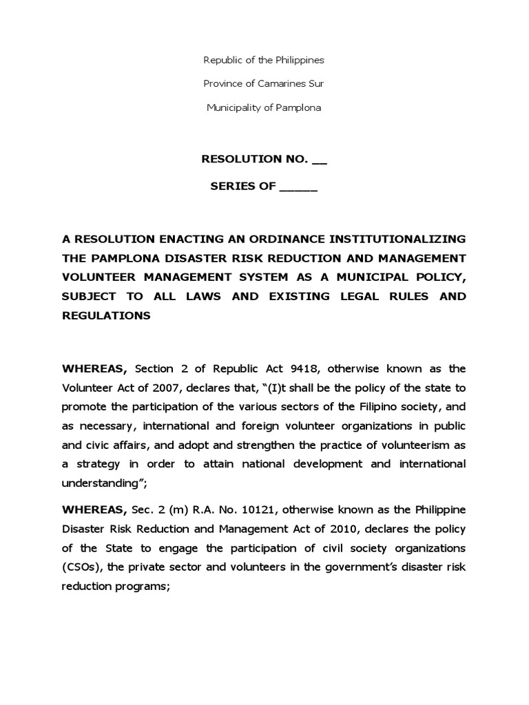 Proposed Ordinance Pdf Volunteering Marriage License