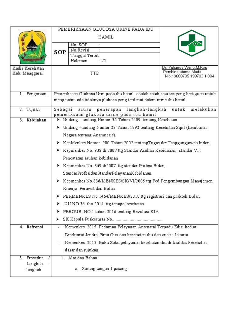 Sop Pemeriksaan Lab | PDF