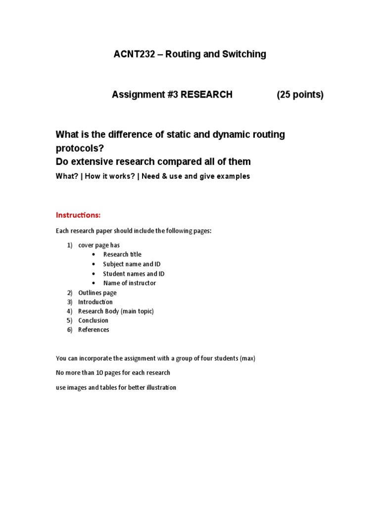 ACNT232 Project | PDF | Routing | Router (Computing)