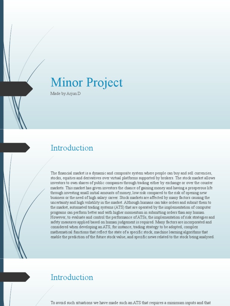 Minor Project PPT For Ipu College | Download Free PDF | Stocks ...