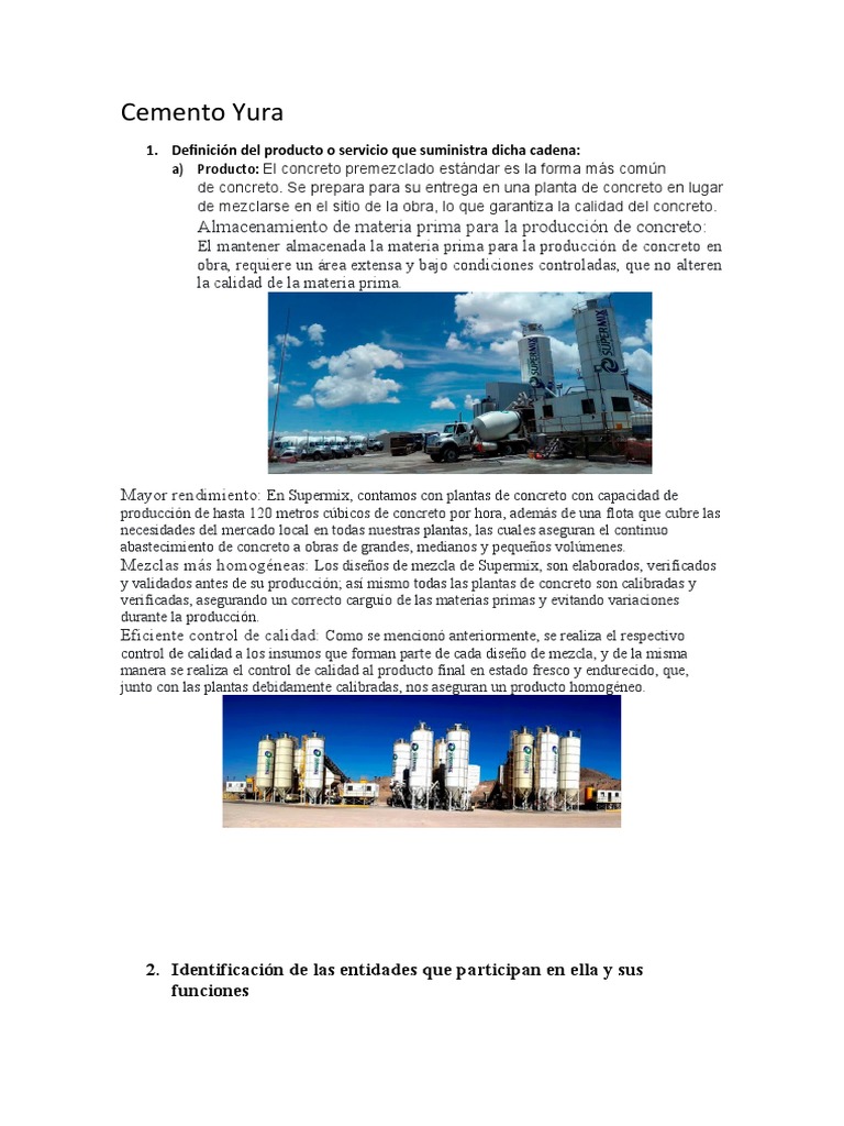 Cemento Yura Pregunta 2 | PDF | Hormigón | Cemento