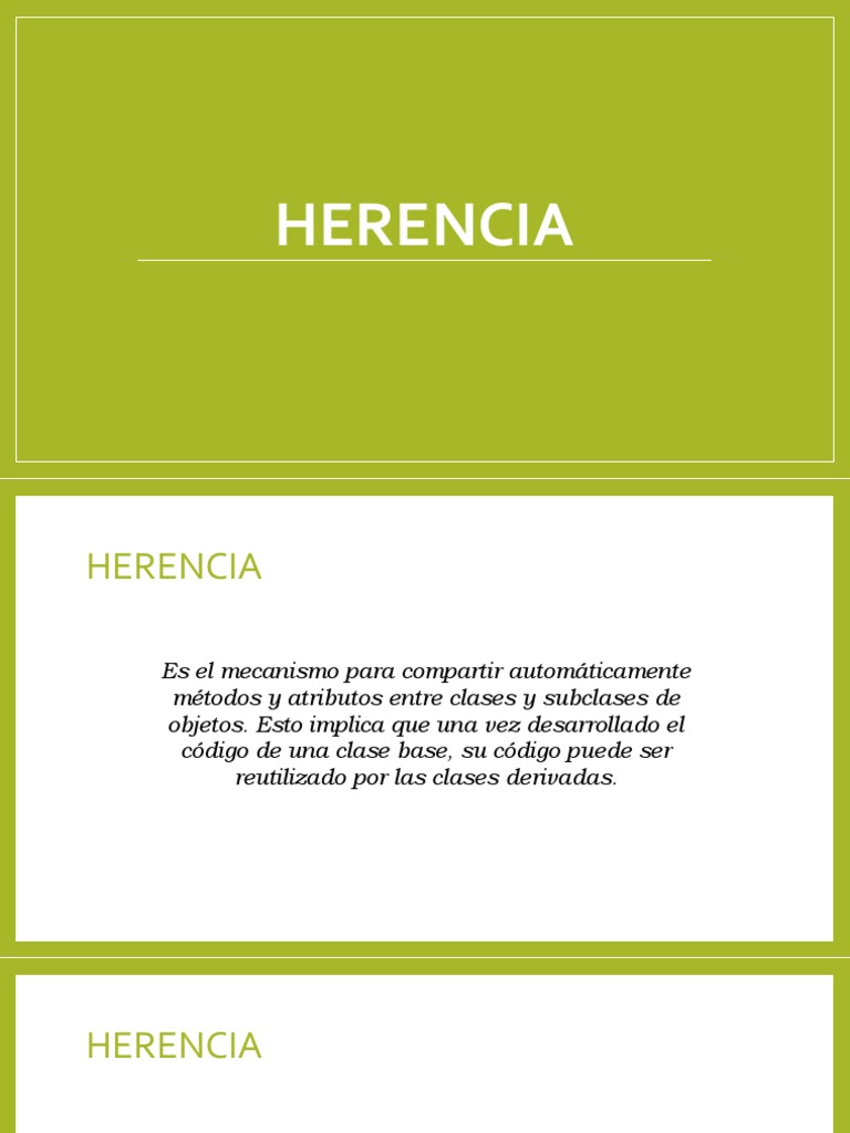 4 1 Herencia | PDF | Herencia (Programación Orientada a Objetos ...