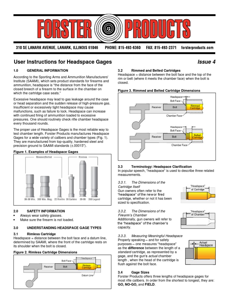 Headspace Gage Instructions | PDF | Cartridge (Firearms) | Firearm ...