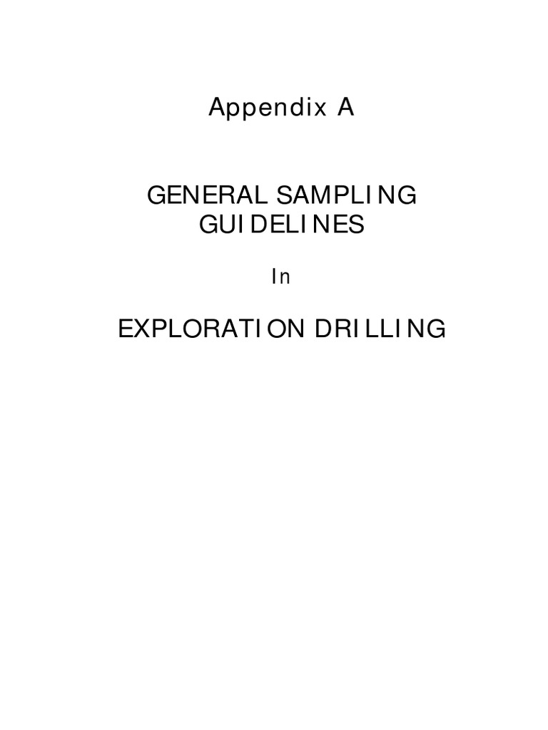 Nickel Exploration Drilling Sampling Guidelines | PDF | Atomic ...
