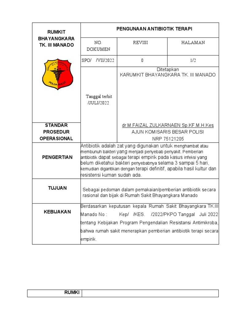 Spo Antibiotik Terapi | PDF | Pengembangan Diri