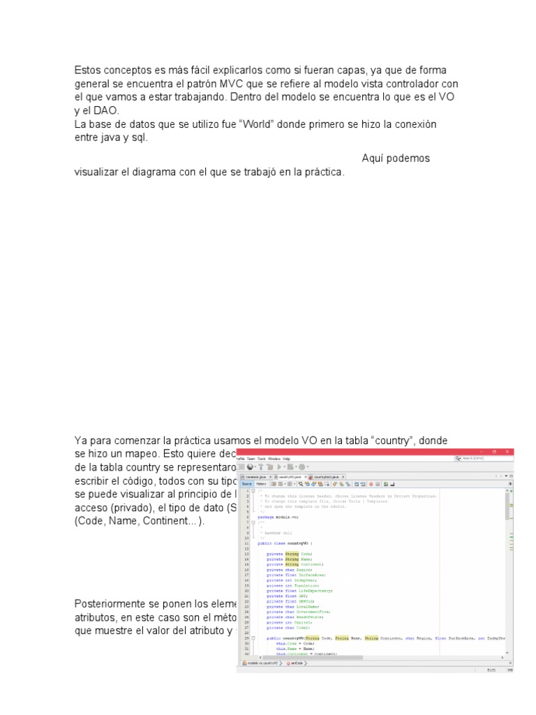 Implementación MVC con Java y SQL | PDF | Informática