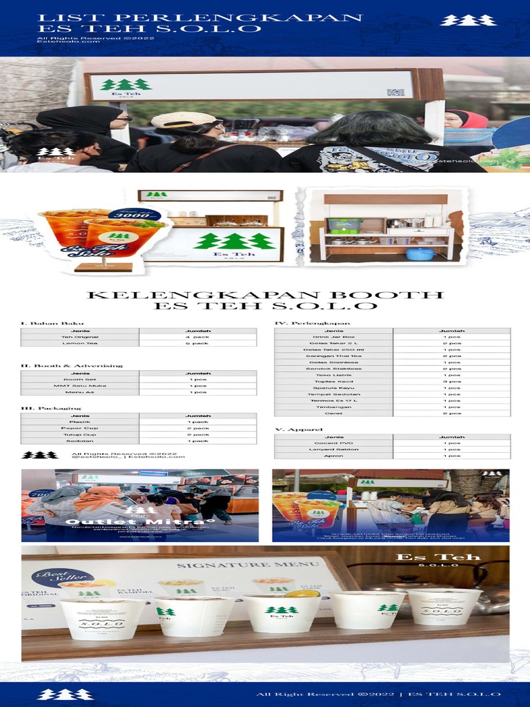 Perlengkapan Booth Es Teh Solo | PDF