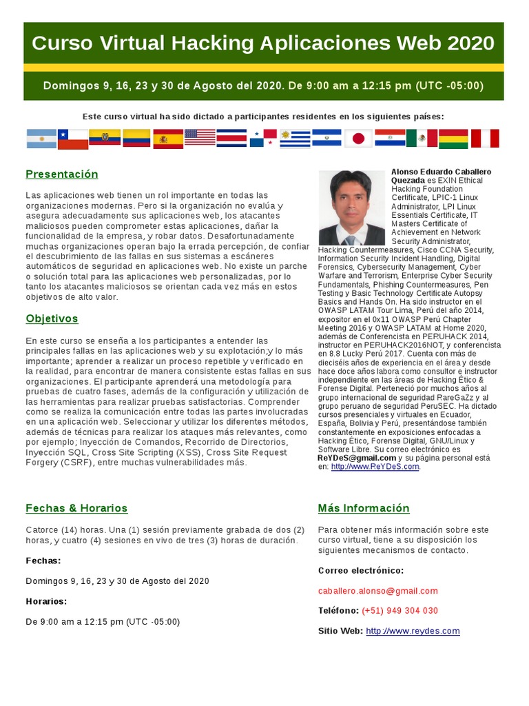 Curso Hacking Aplicaciones Web | PDF | Red mundial | Internet y web