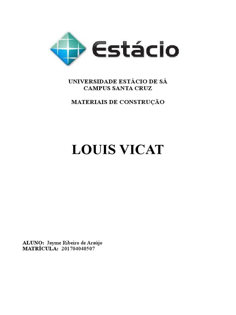 Louis Vicat | PDF | Cimento | Science