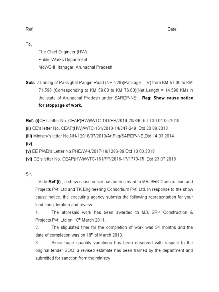 Reply To Show Cause Notice | PDF | Justice | Crime & Violence