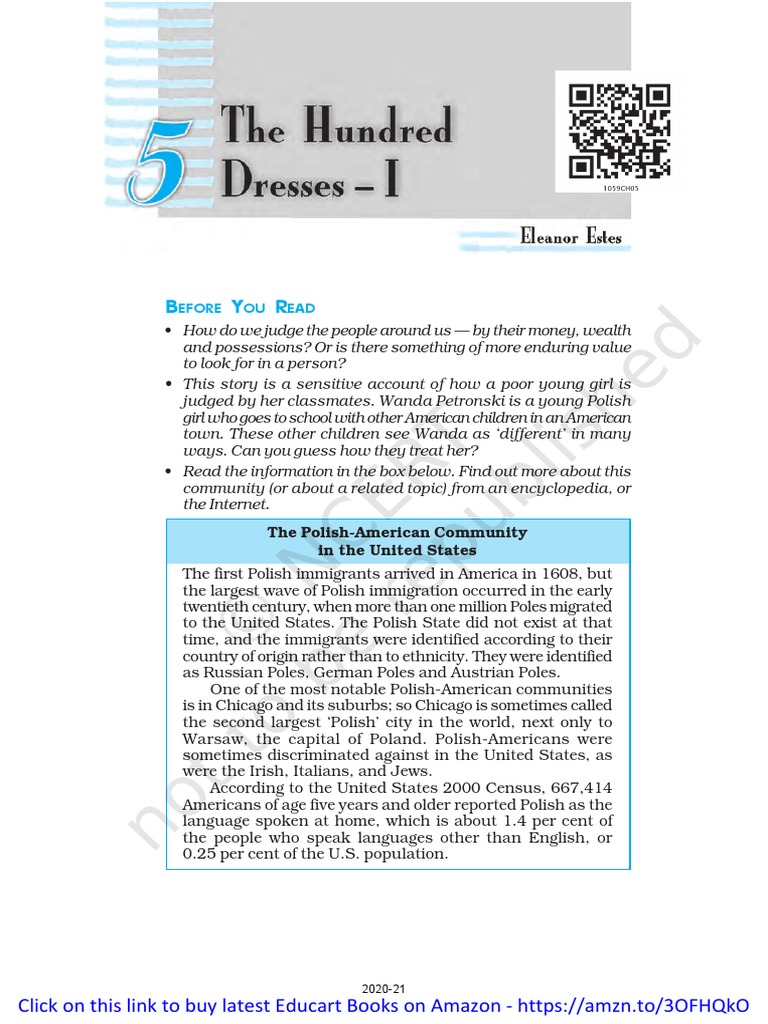CH 5 - The Hundred Dresses - I | PDF