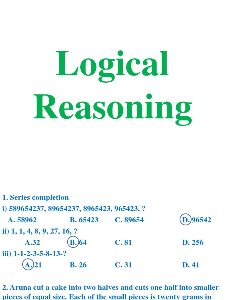 Logical Reasoning | PDF