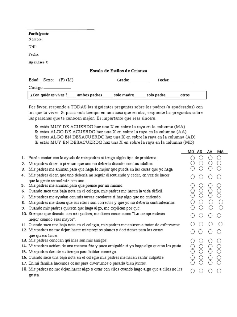 Test de Steinberg Adaptado | PDF | Alfa de Cronbach | Validez ...