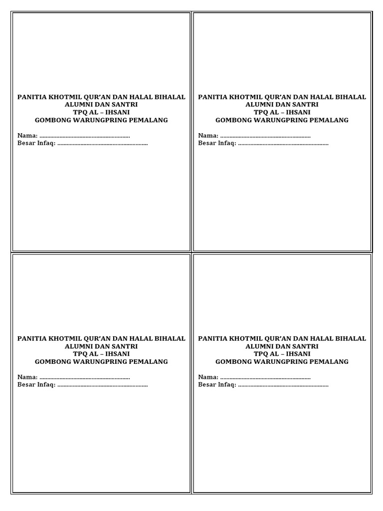 Infaq Pa Juli | PDF | Bisnis | Hukum