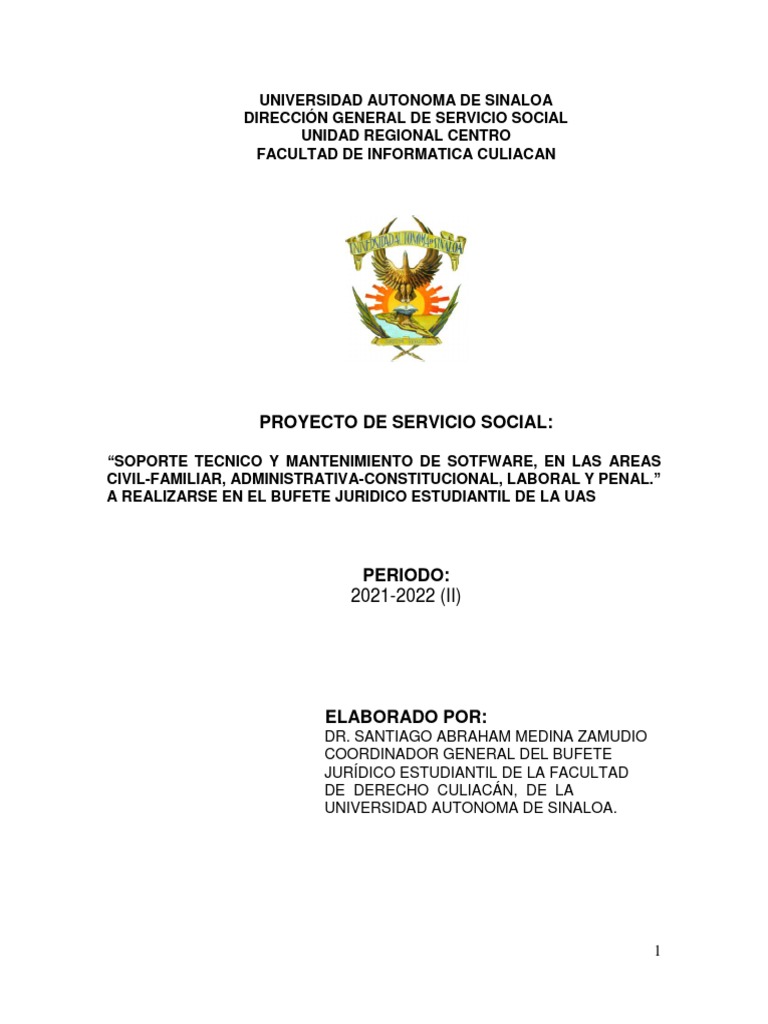 5 Uas Derecho - Bufete Juridico | PDF | Soporte técnico | Software