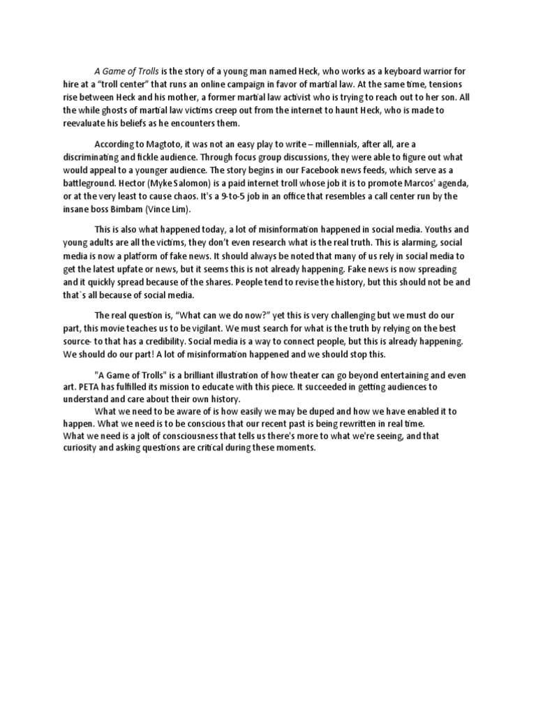 Reaction Paper | PDF | Social Media | Popular Culture & Media Studies