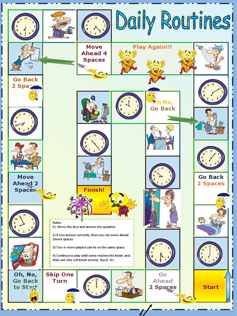 Daily Routines Time Game | PDF