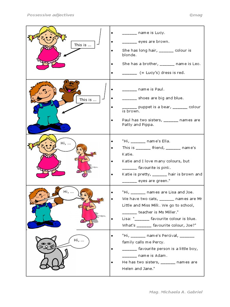 Possessives Worksheet | PDF