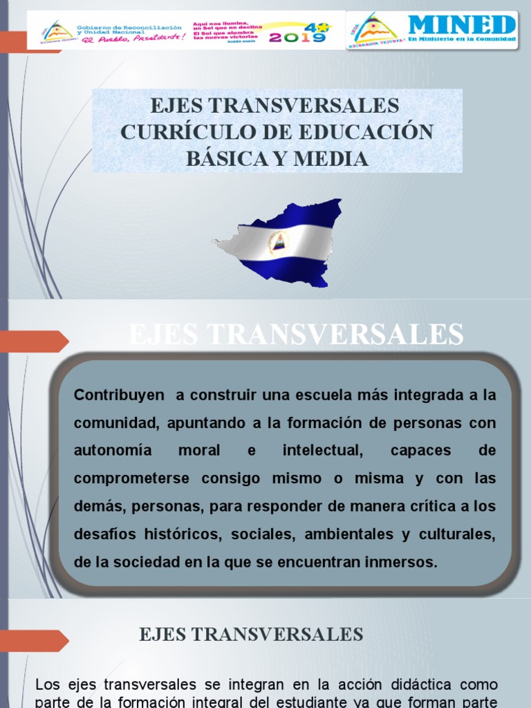 Present de Ejes Transversales - 16012019 - 110251 | PDF | Aprendizaje | Plan de estudios