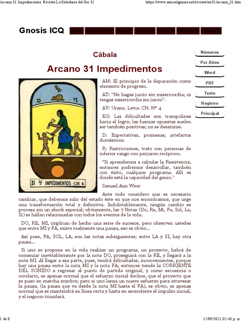 Significado del Arcano 31 en Gnosis | PDF | Luna | Experimentar