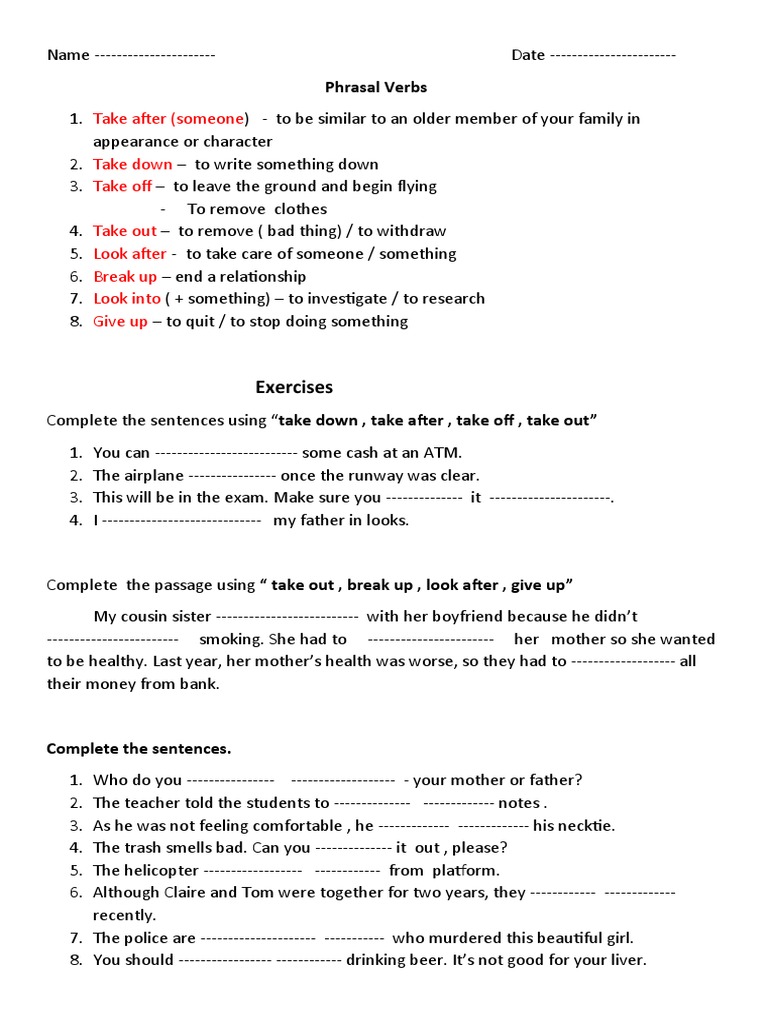 Flyers (Phrasal Verbs and Reading) | PDF | Home & Garden | Young Adult