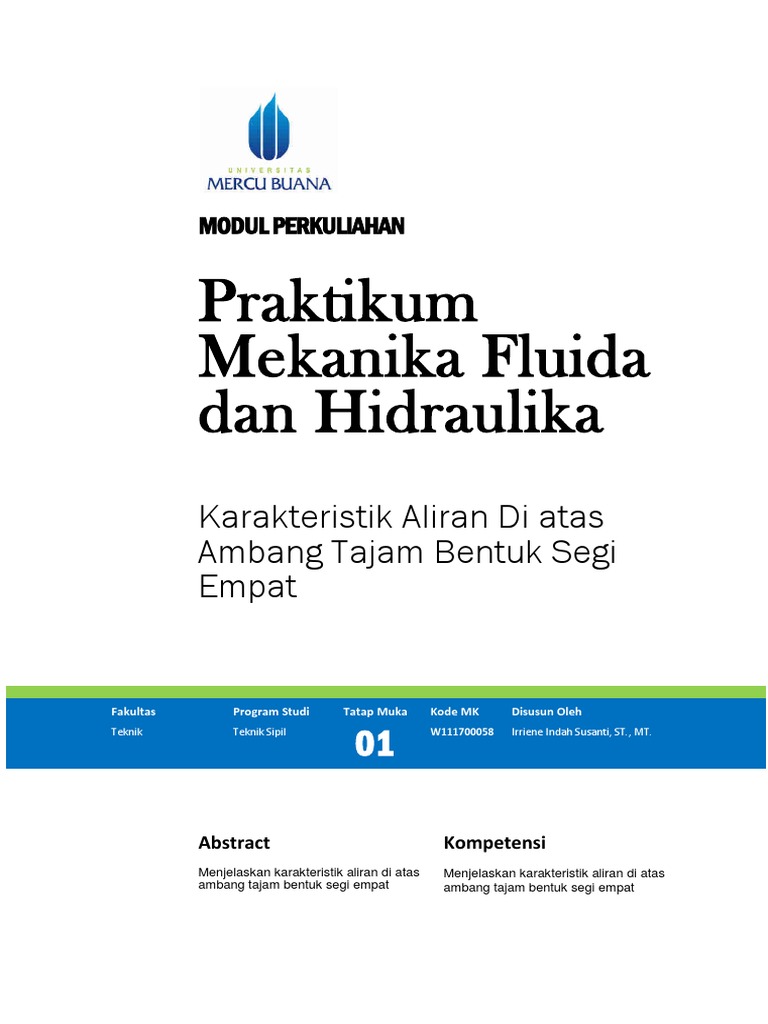 Modul Praktek Mekflu 1-15 | PDF