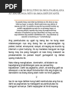 Forms of Bullying (Tagalog) | PDF
