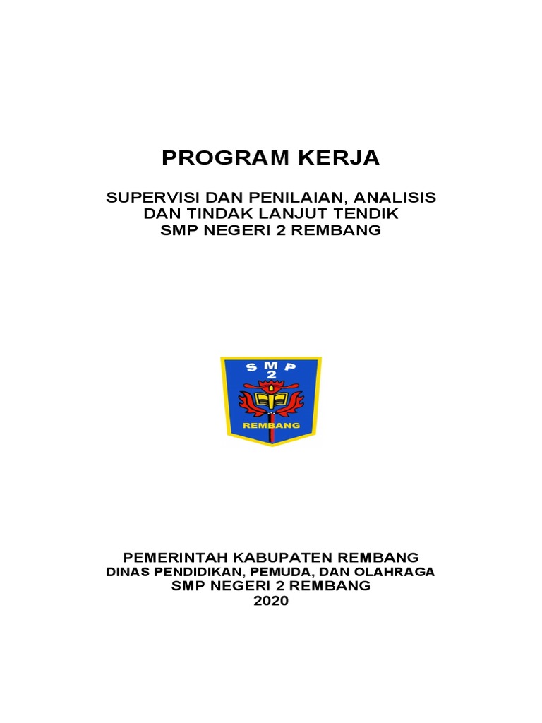 Program Kerja Supervisi Tendik | PDF