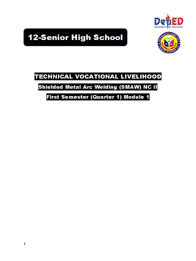GRADE 12 SMAW MODULE 1 1st Quarter | PDF | Measurement | Welding