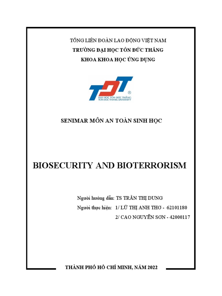 Biosecurity and Bioterrorism | PDF