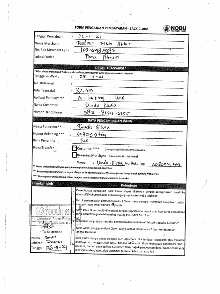 Form Pengajuan | PDF