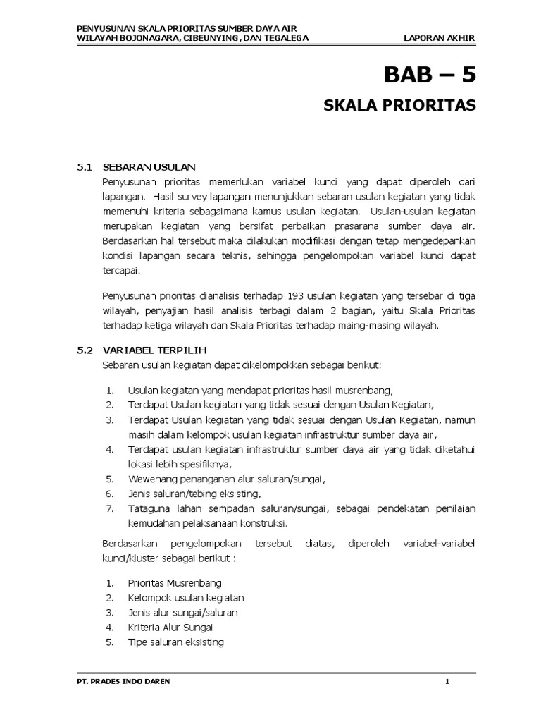05 - Bab 5 Skala Prioritas - Sda | PDF