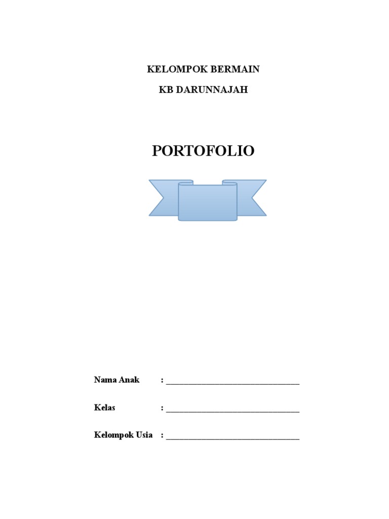 3 Contoh Portofolio Paud K-13 | PDF